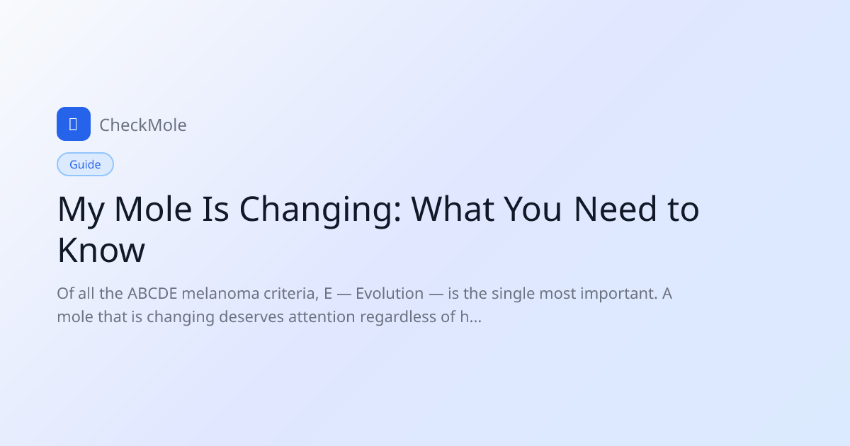 Changing Mole: When to Worry About Color, Size & Shape Changes (2026 ...