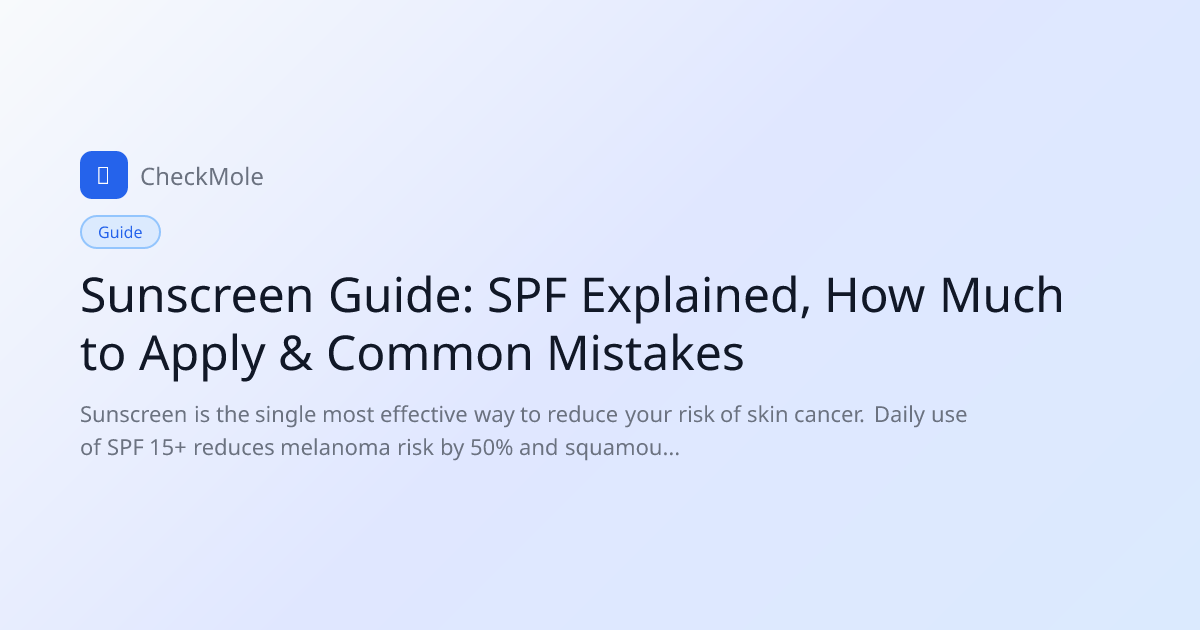Sunscreen Guide: SPF Explained, How to Apply & Mistakes to Avoid (2026 ...