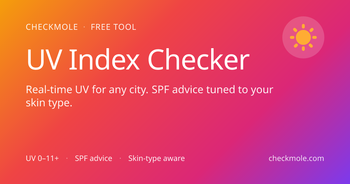 UV Index Checker — Real-Time UV by Location & SPF Advice - CheckMole
